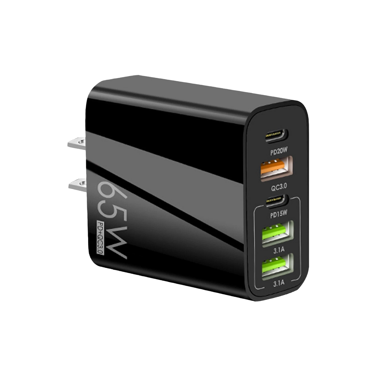 USB-C Wall-Charger 65watt 5-Port Fast Charging Power Adapter ...