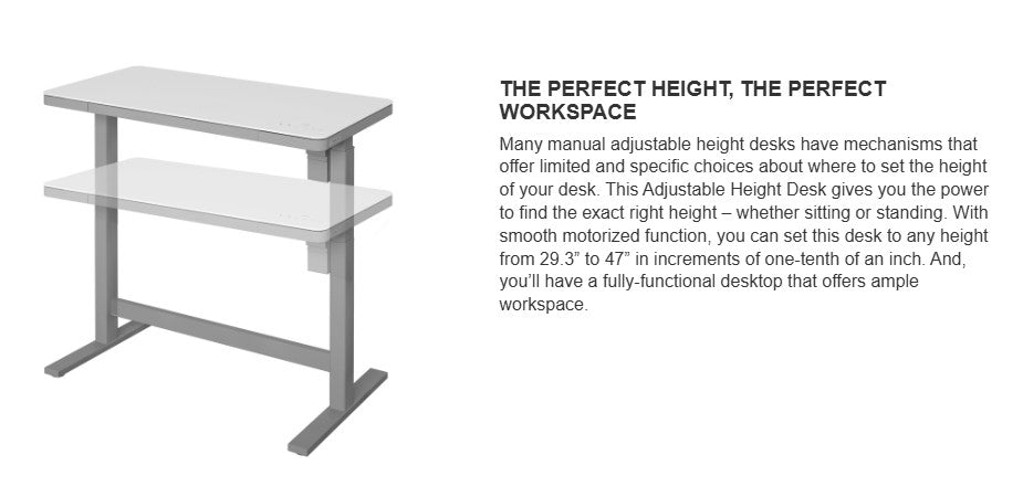 Tresanti Geller 47” Adjustable Height Desk – Officeworks Global
